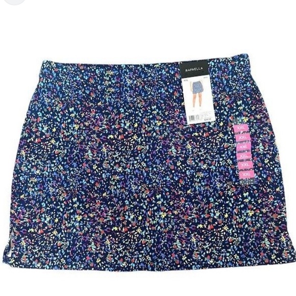 Rafaella | Shorts | Rafaella Blue Skort Confetti Pattern Golf Active ...
